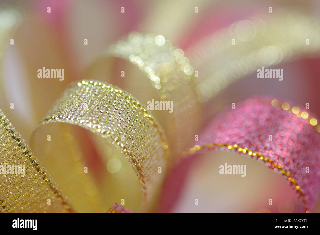 Close-up view of shiny ribbon Stock Photo - Alamy