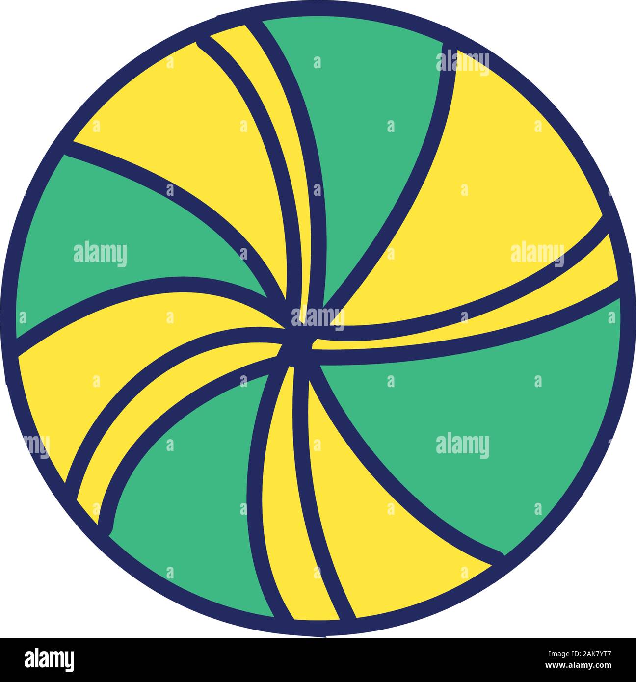 sweet circular candy confetti isolated icon Stock Vector Image & Art ...