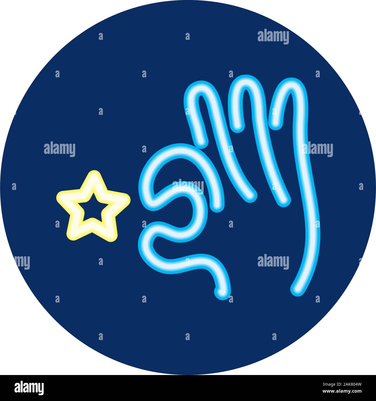 hand like neon lights icon Stock Vector Image & Art - Alamy