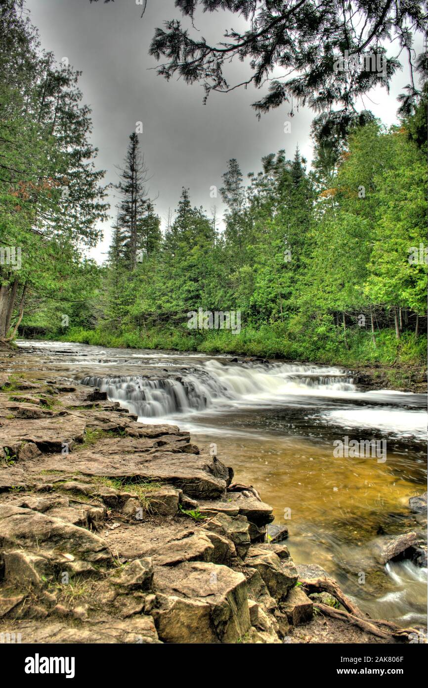 Ocqueoc Falls, Michigan Stock Photo - Alamy