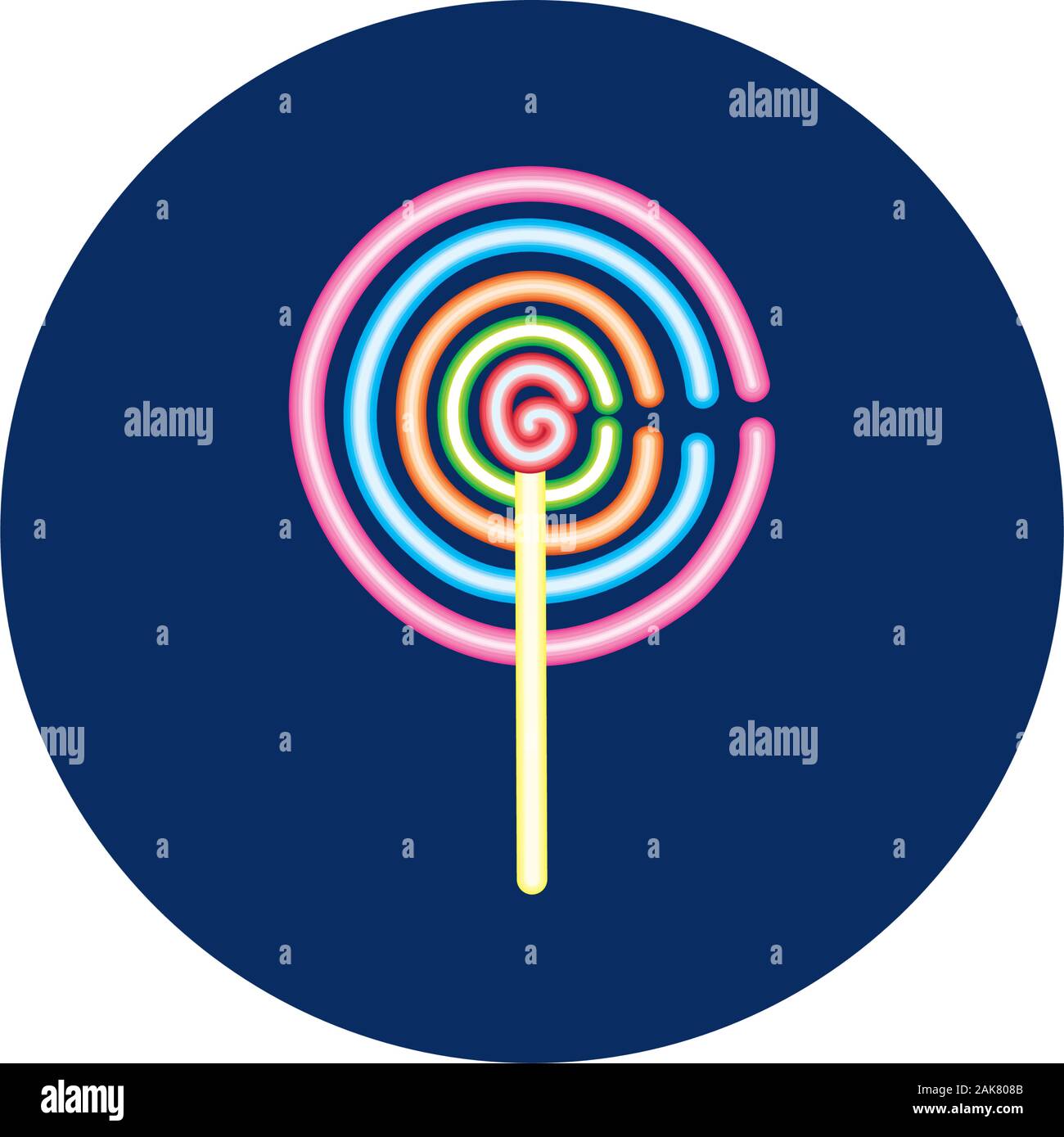 Neon light close up Stock Vector Images - Alamy