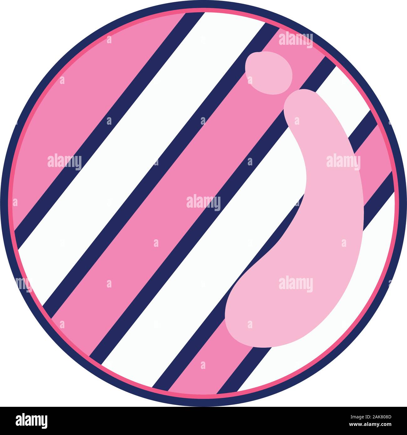 sweet circular bubble gum confetti isolated icon Stock Vector Image ...