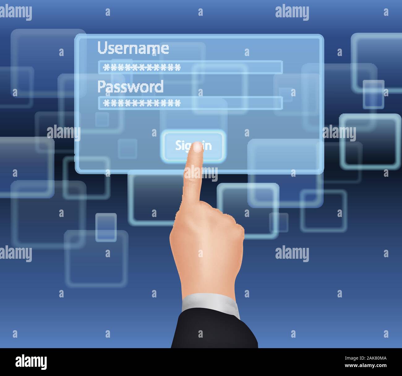 Log-in and password. vector Stock Vector Image & Art - Alamy
