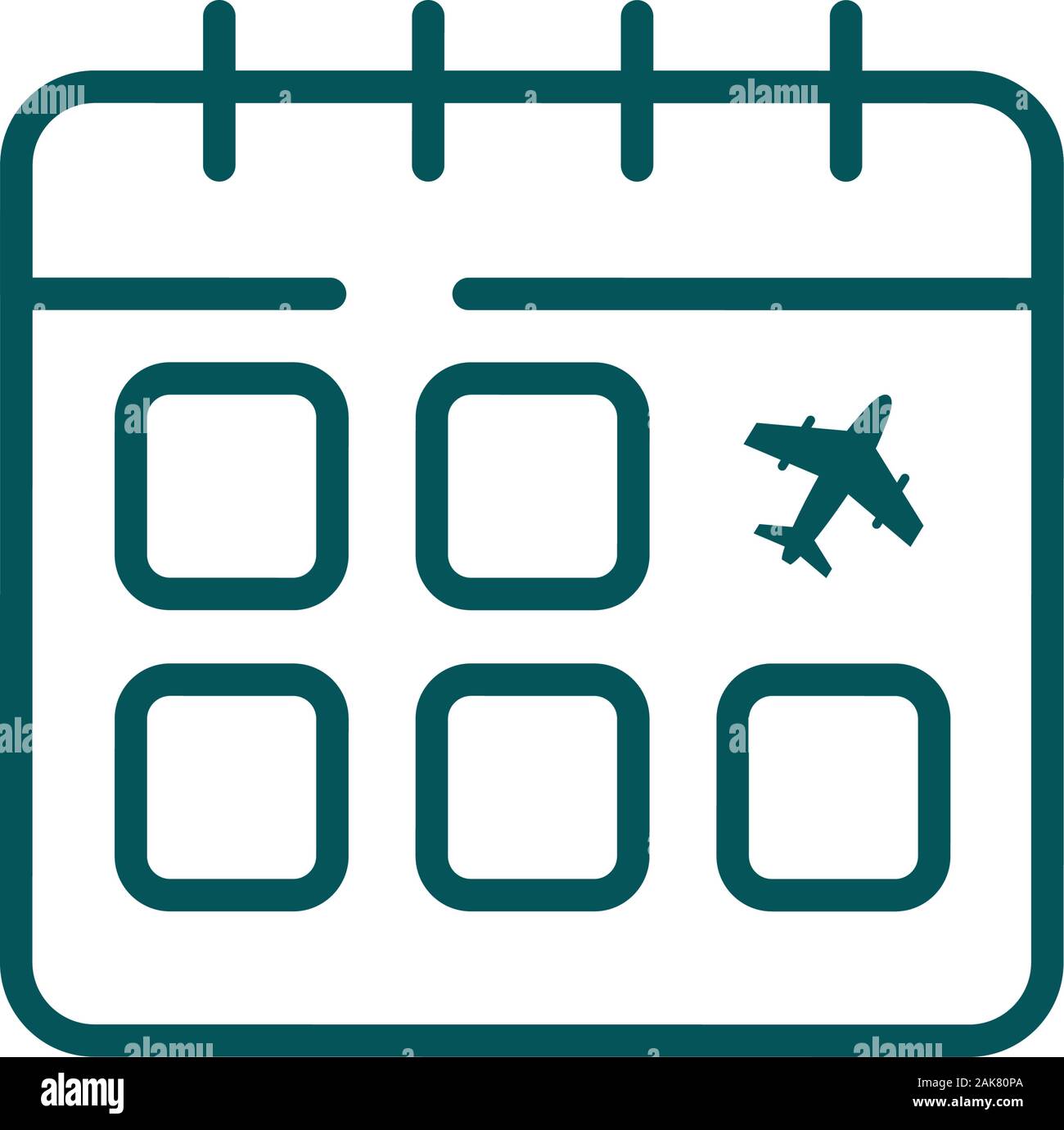 Isolated airplane calendar vector design Stock Vector Image & Art - Alamy