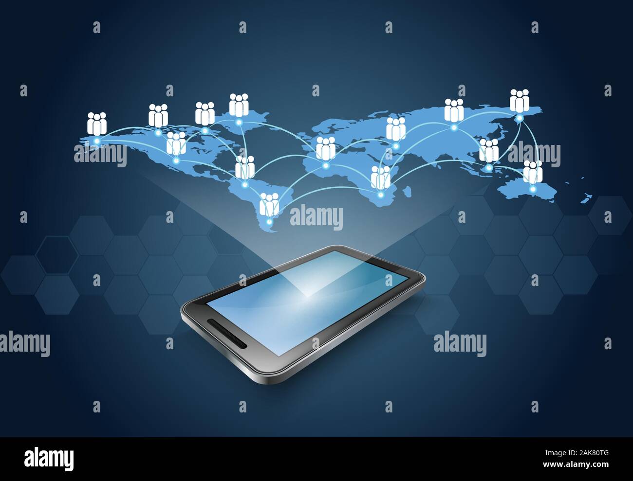 Mobile phones technology business concept. vector Stock Vector Image ...