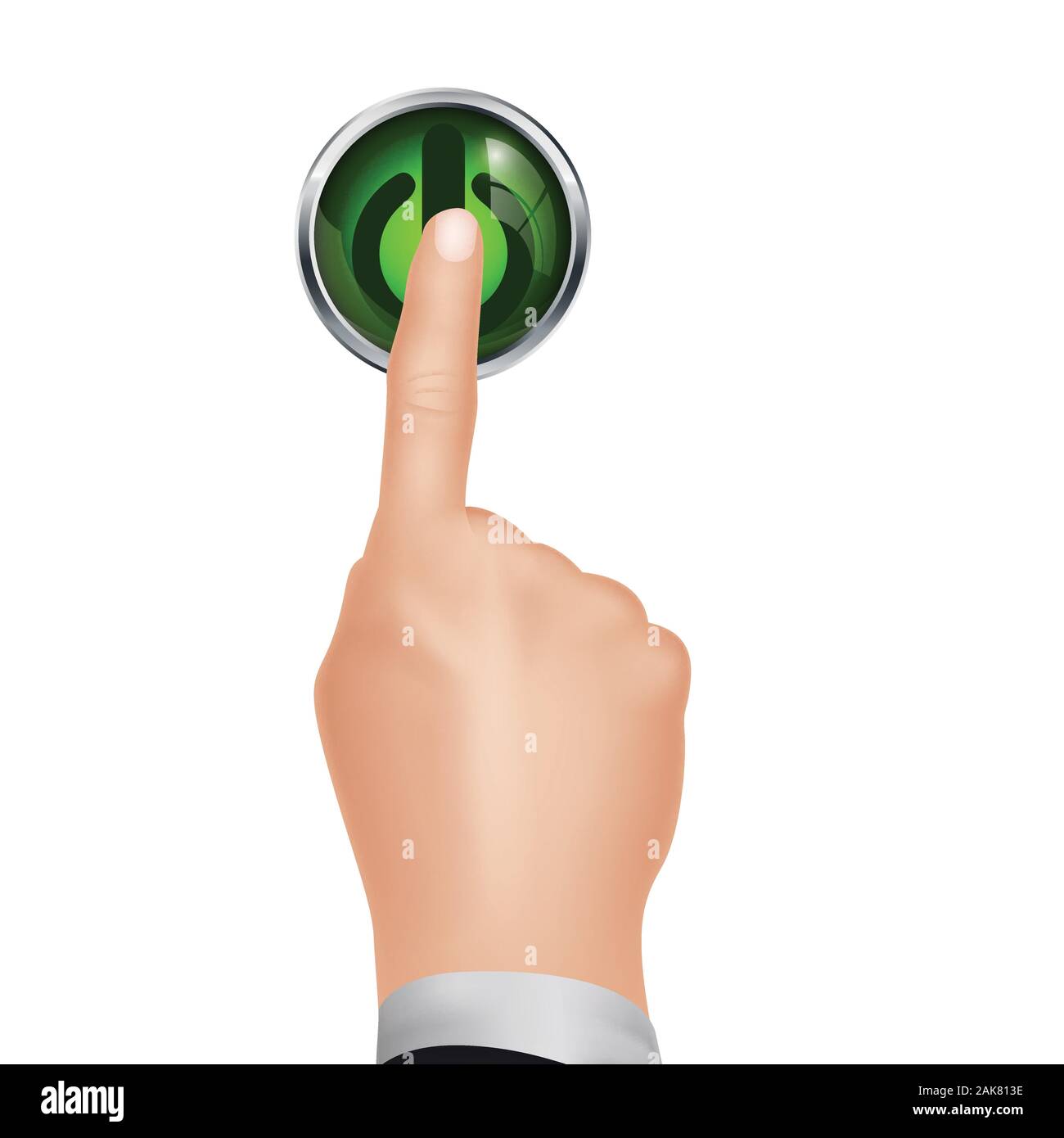 hand press turn repeat on button of background isolated. vector Stock ...