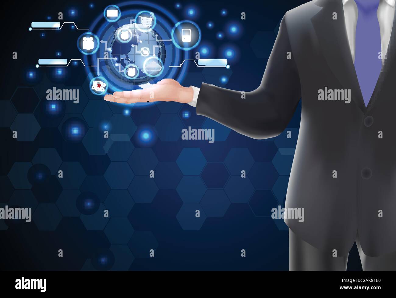 Plasma globe blue Stock Vector Images - Alamy