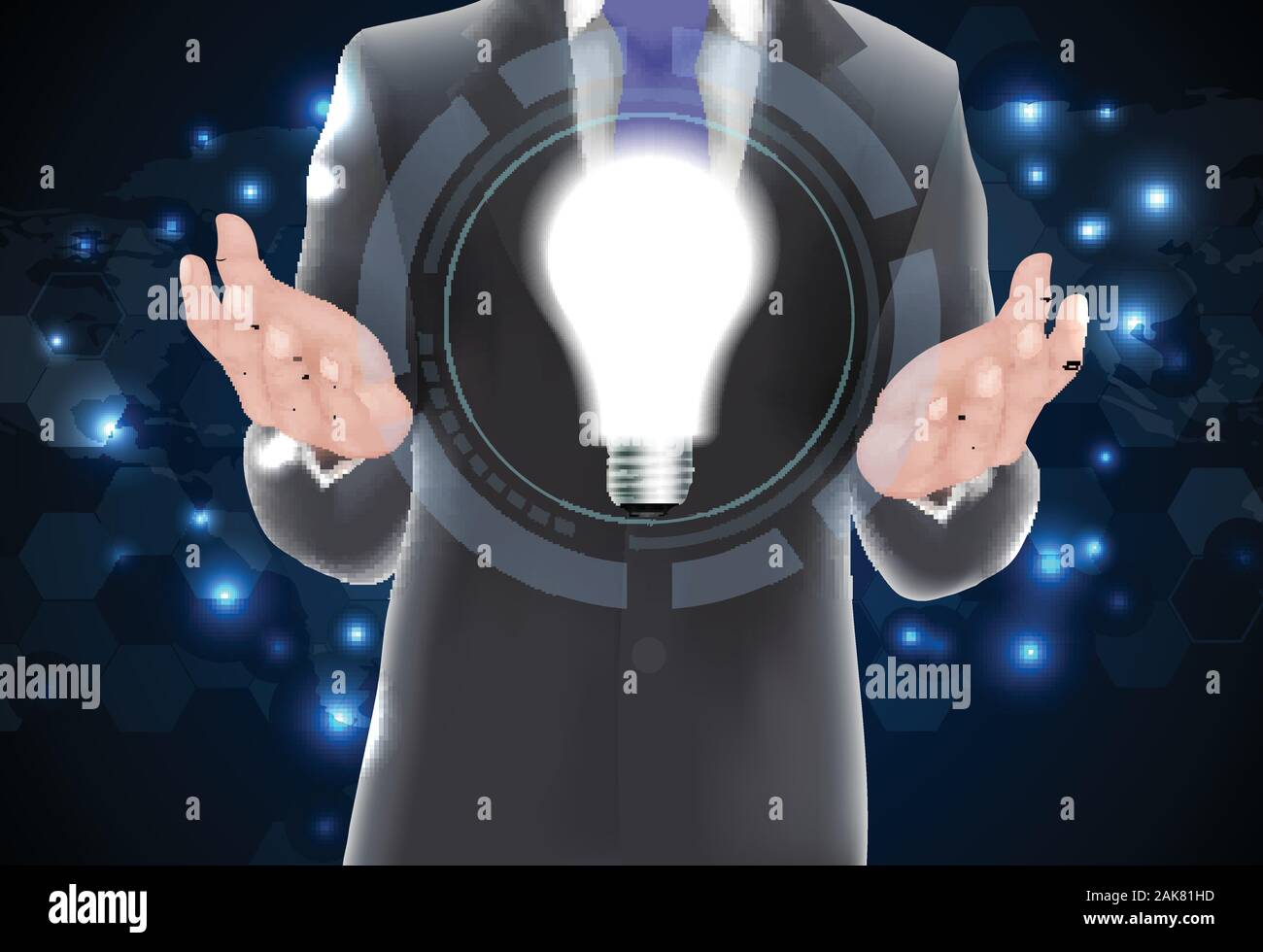 Person holding glowing light Stock Vector Images - Alamy