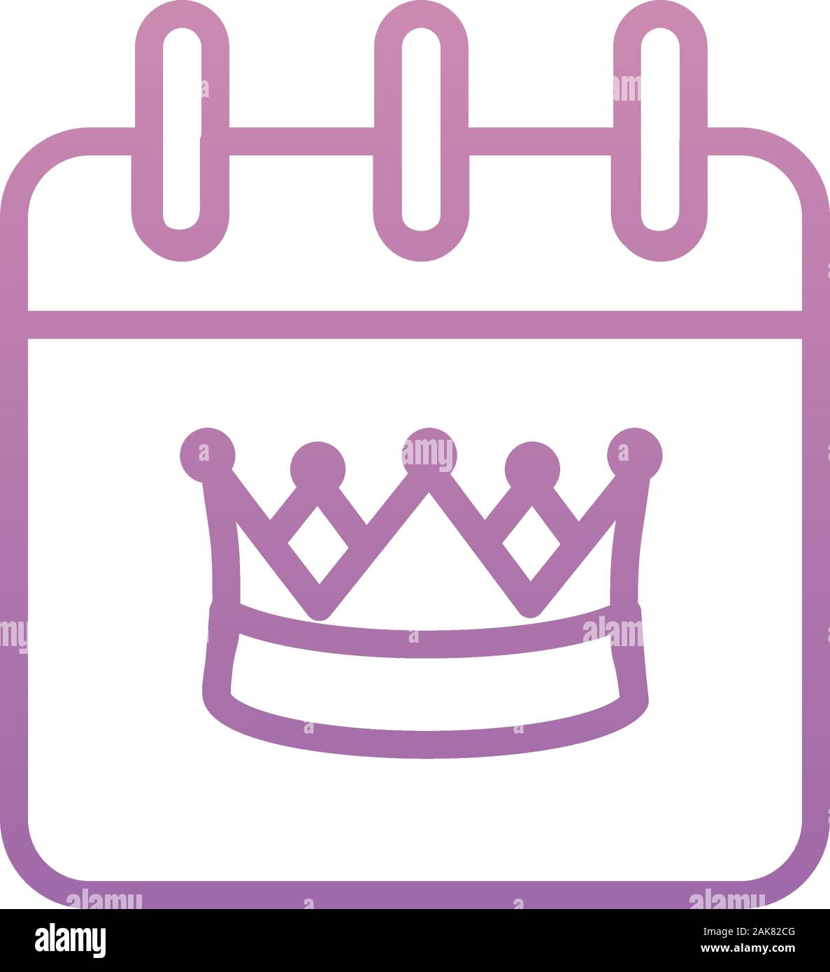 Isolated royal crown calendar vector design Stock Vector Image & Art ...