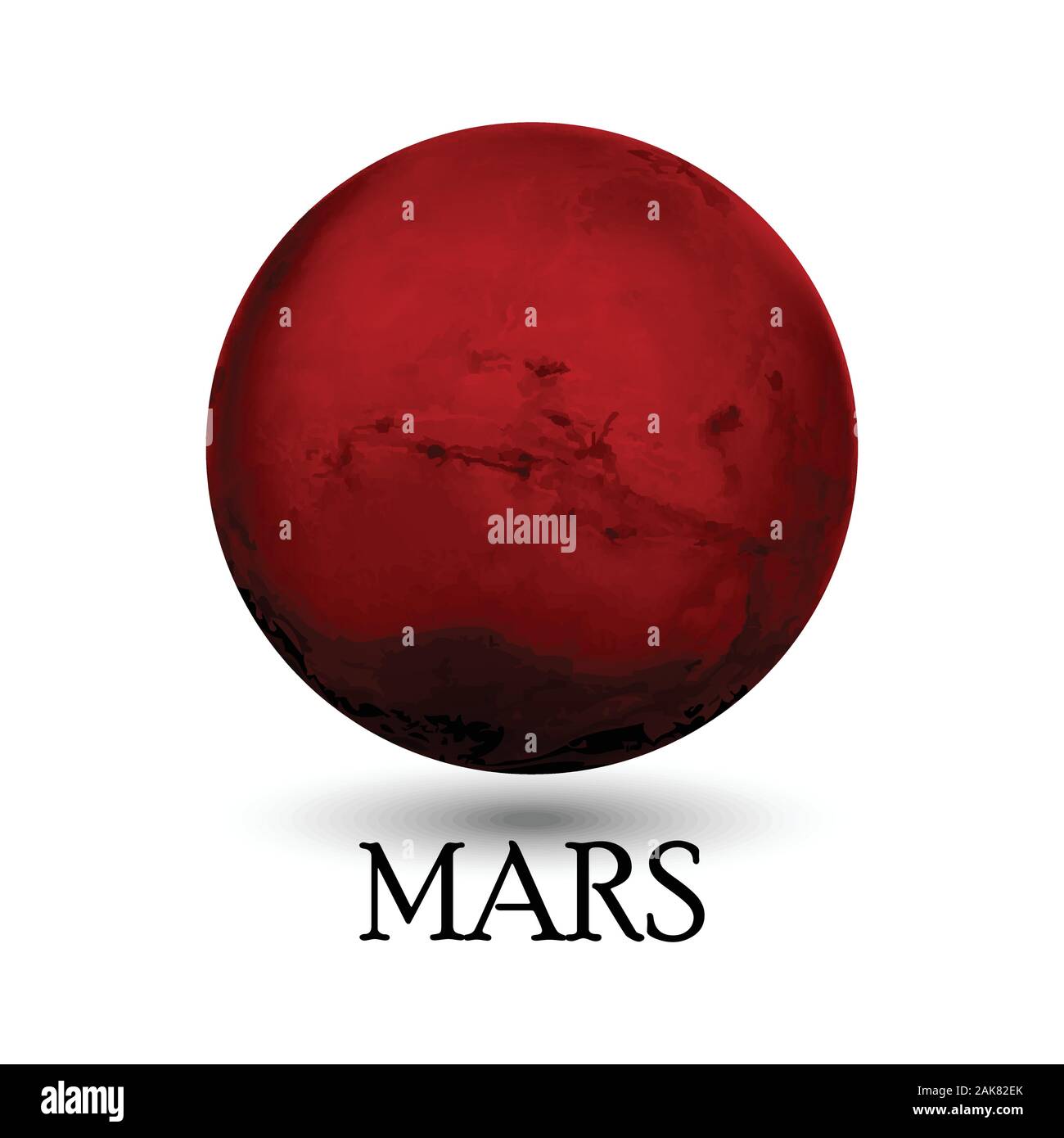Planet mars. Illustration vector Stock Vector Image & Art - Alamy