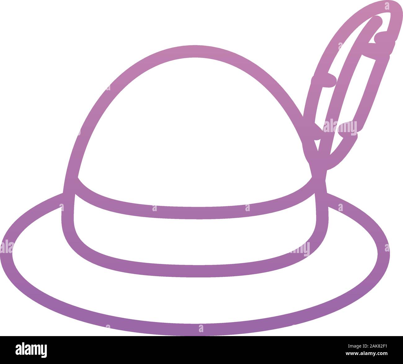 Isolated hat with feather vector design Stock Vector Image & Art - Alamy