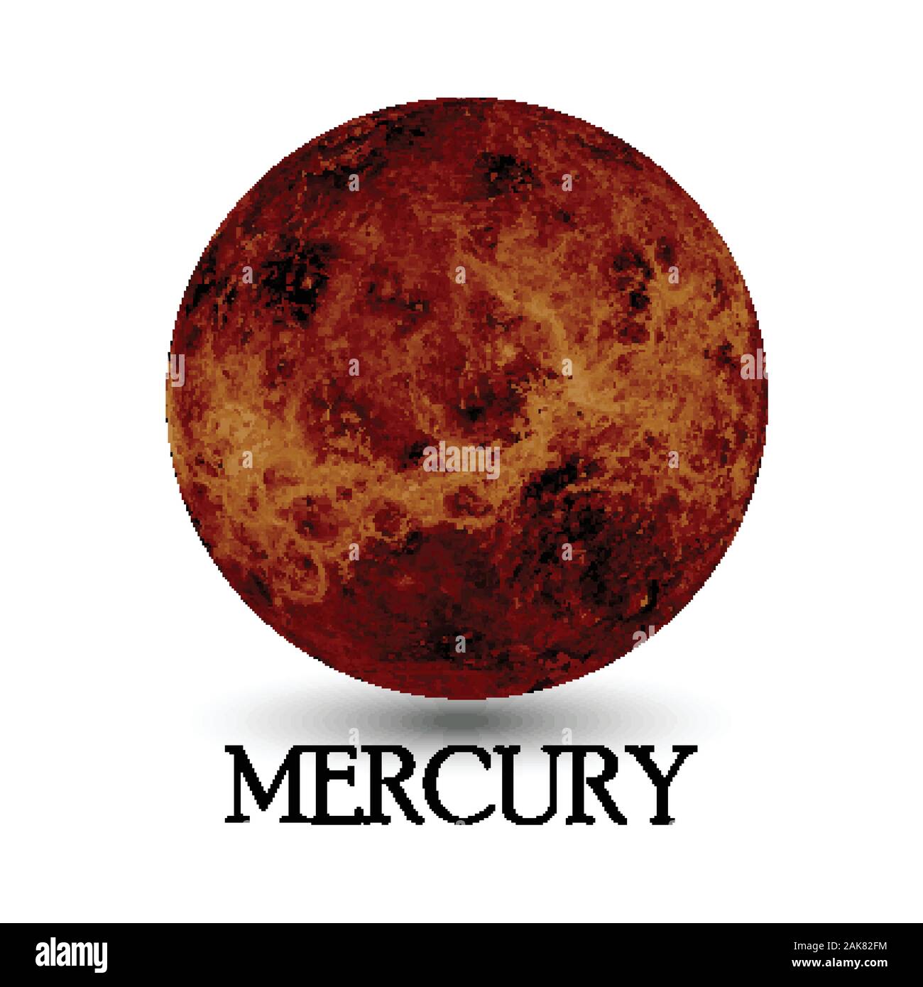 Planet mercury. Illustration vector Stock Vector Image & Art - Alamy