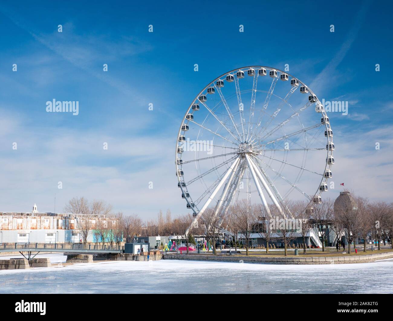 Montreal, Canada. January 2020. The Montreal Observation Wheel (Grande ...