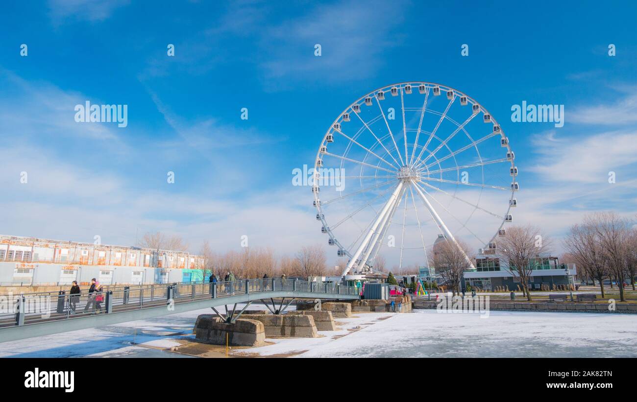 Montreal, Canada. January 2020. The Montreal Observation Wheel (Grande ...