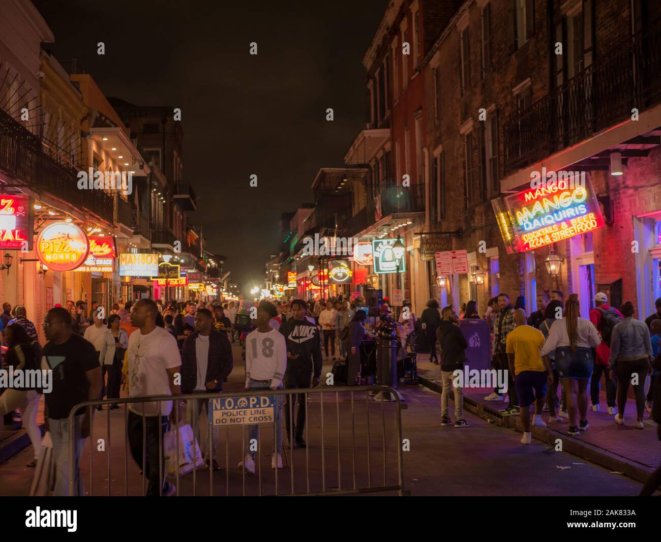 New Orleans, LA, USA. December 2019. Neon lights in the French Quarter ...