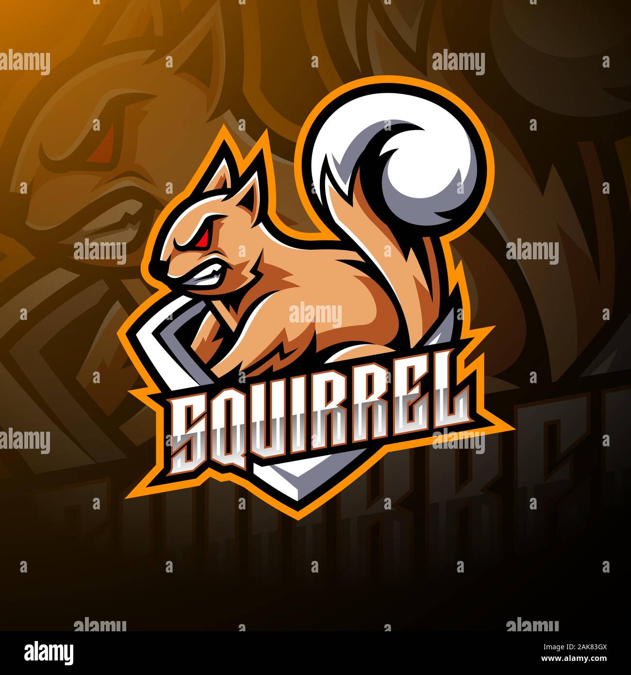 Squirrel esport mascot logo design Stock Vector Image & Art - Alamy