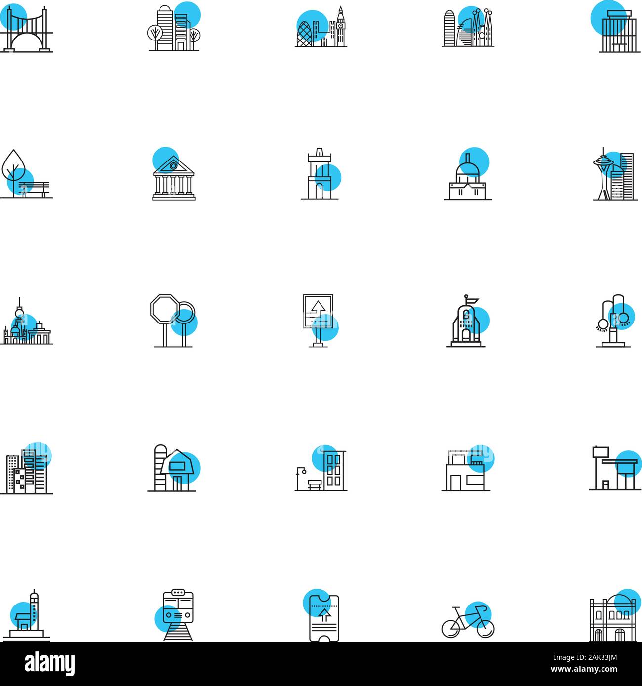 bundle of cities set icons Stock Vector Image & Art - Alamy