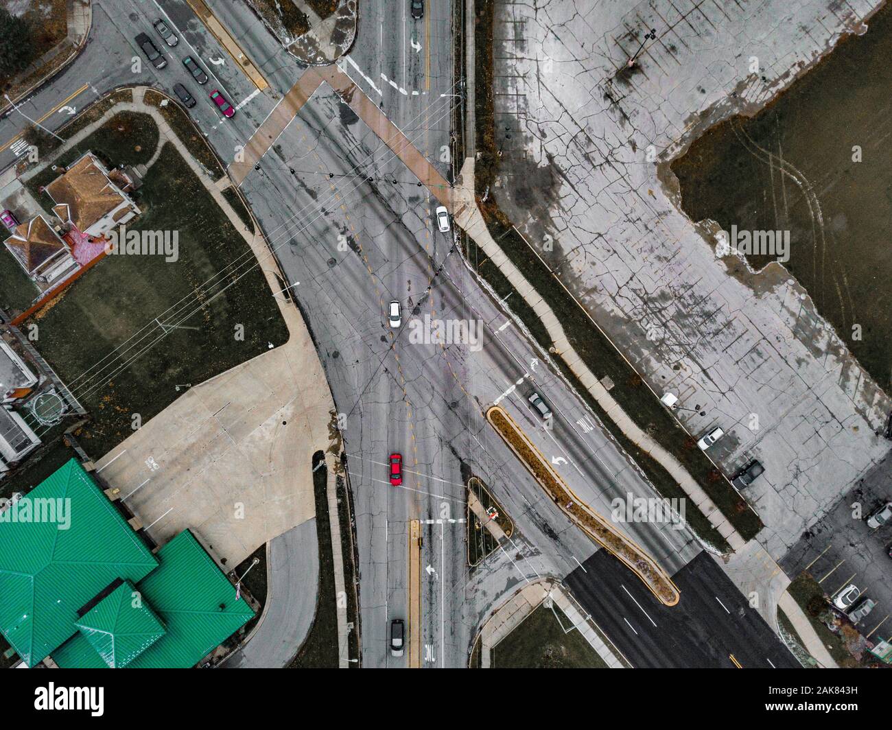 City streets from above High Resolution Stock Photography and Images ...