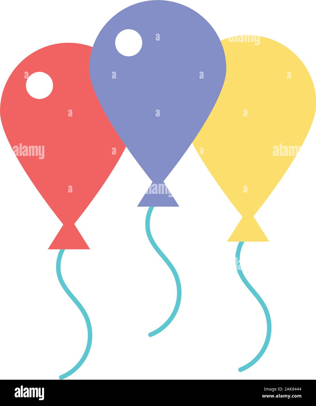 Colors Balloons Helium Floating Icon Stock Vector Image And Art Alamy
