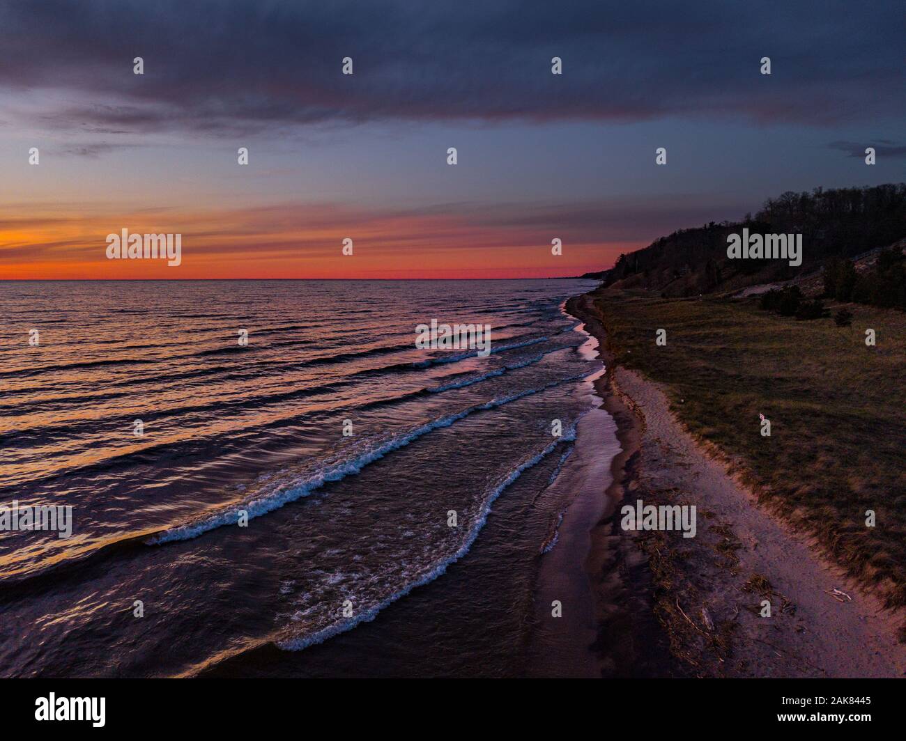 Stunning sunset over the beach Stock Photo - Alamy