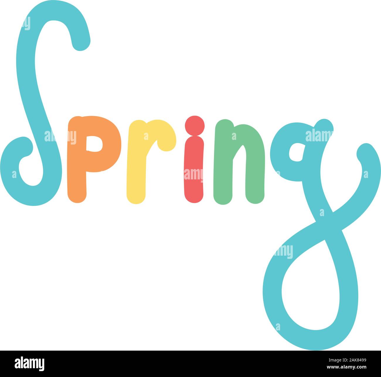 spring season word with colors letters Stock Vector Image & Art - Alamy