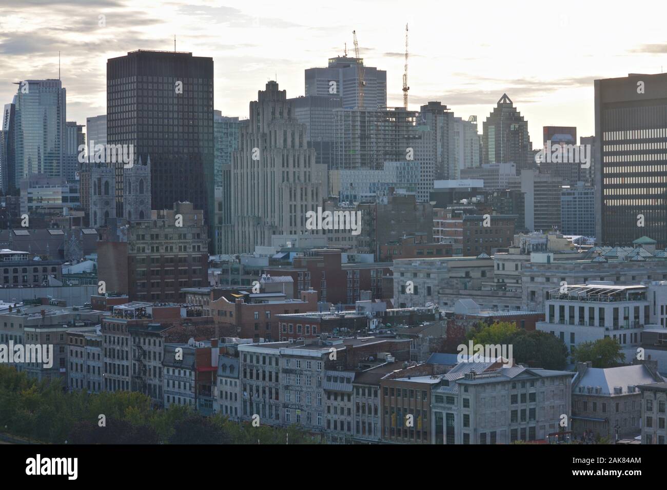 The Montreal Skyline as seen from La Grande Roue de Montréal, Vieux ...