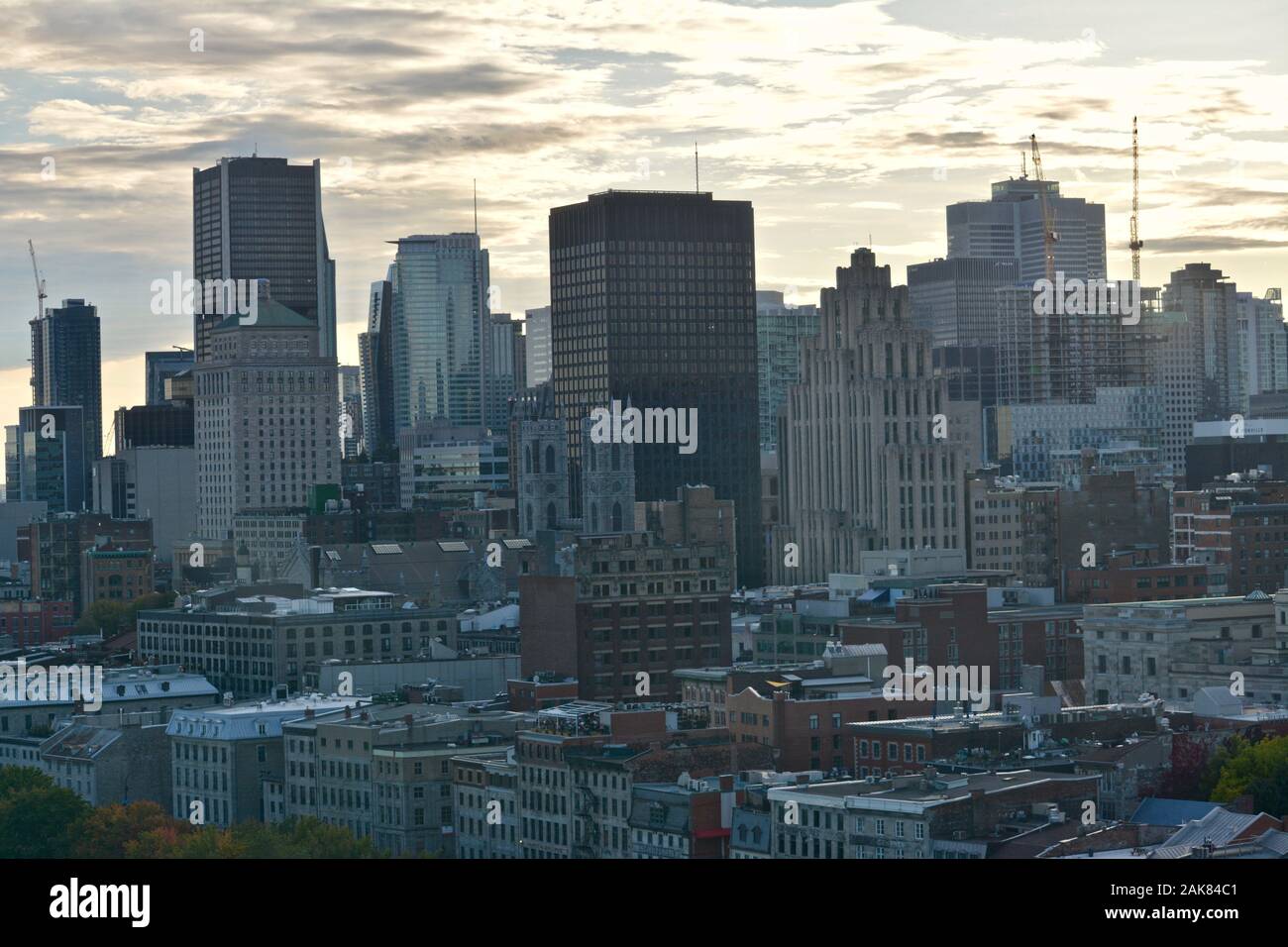 The Montreal Skyline as seen from La Grande Roue de Montréal, Vieux ...