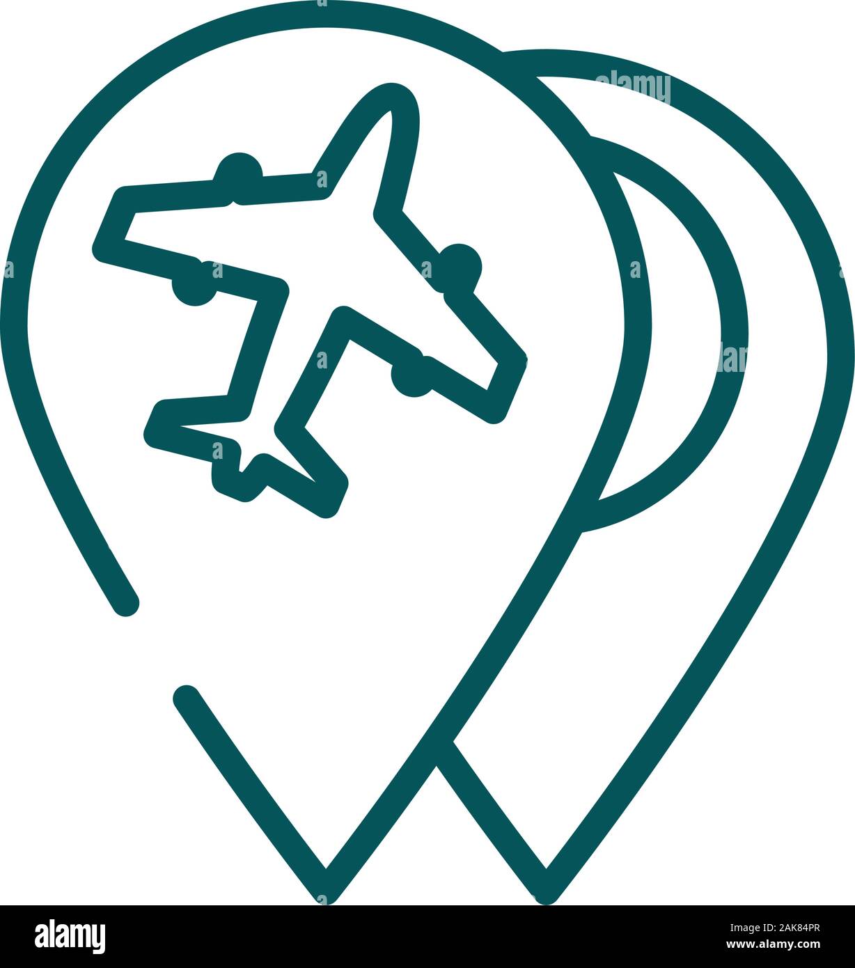 Isolated airplane and gps marks vector design Stock Vector Image & Art ...