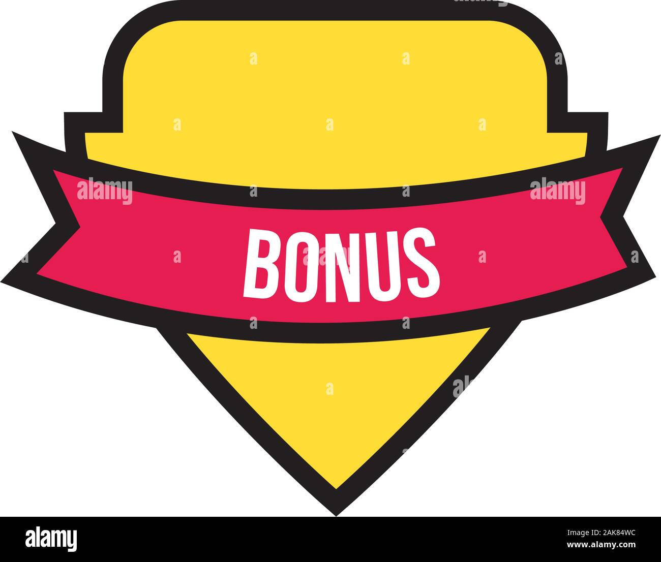 shield with bonus word icon Stock Vector Image & Art - Alamy