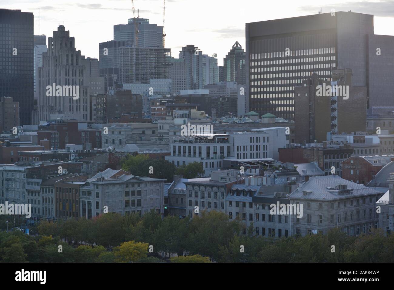 The Montreal Skyline as seen from La Grande Roue de Montréal, Vieux ...