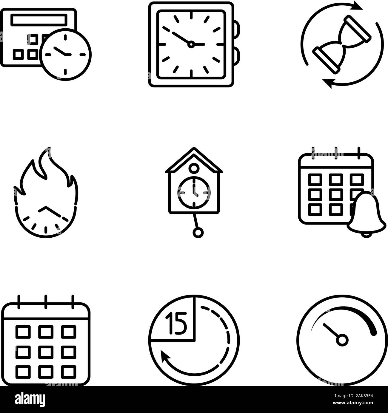 Isolated clocks instruments icon set vector design Stock Vector Image ...