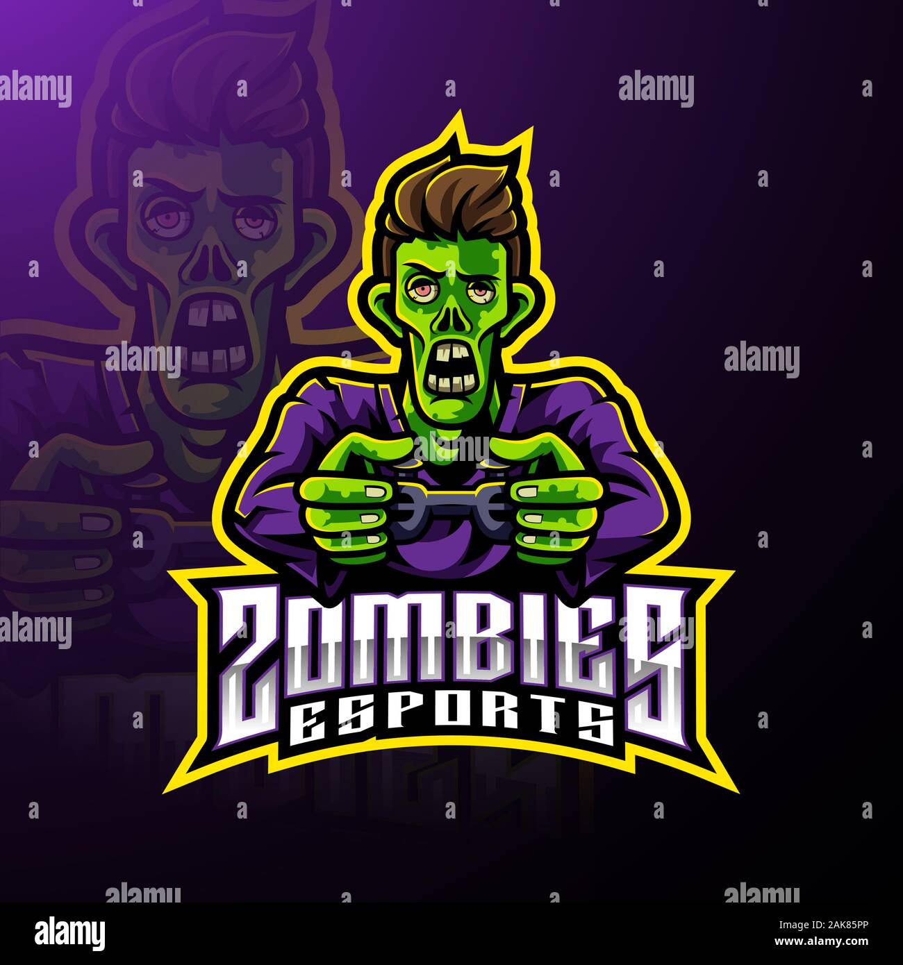 Zombie undead esport mascot logo design Stock Vector Image & Art - Alamy