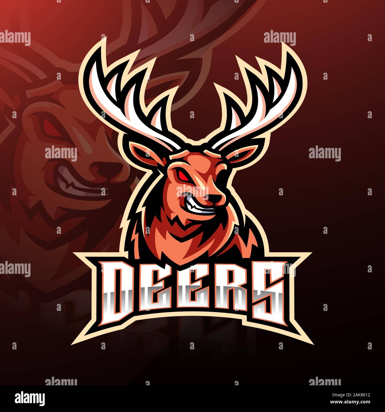 Deer sport mascot logo design Stock Vector Image & Art - Alamy