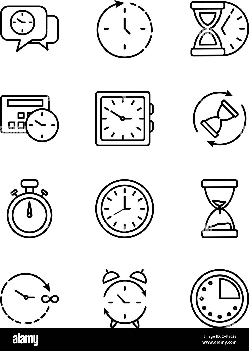 Isolated clocks instruments icon set vector design Stock Vector Image ...