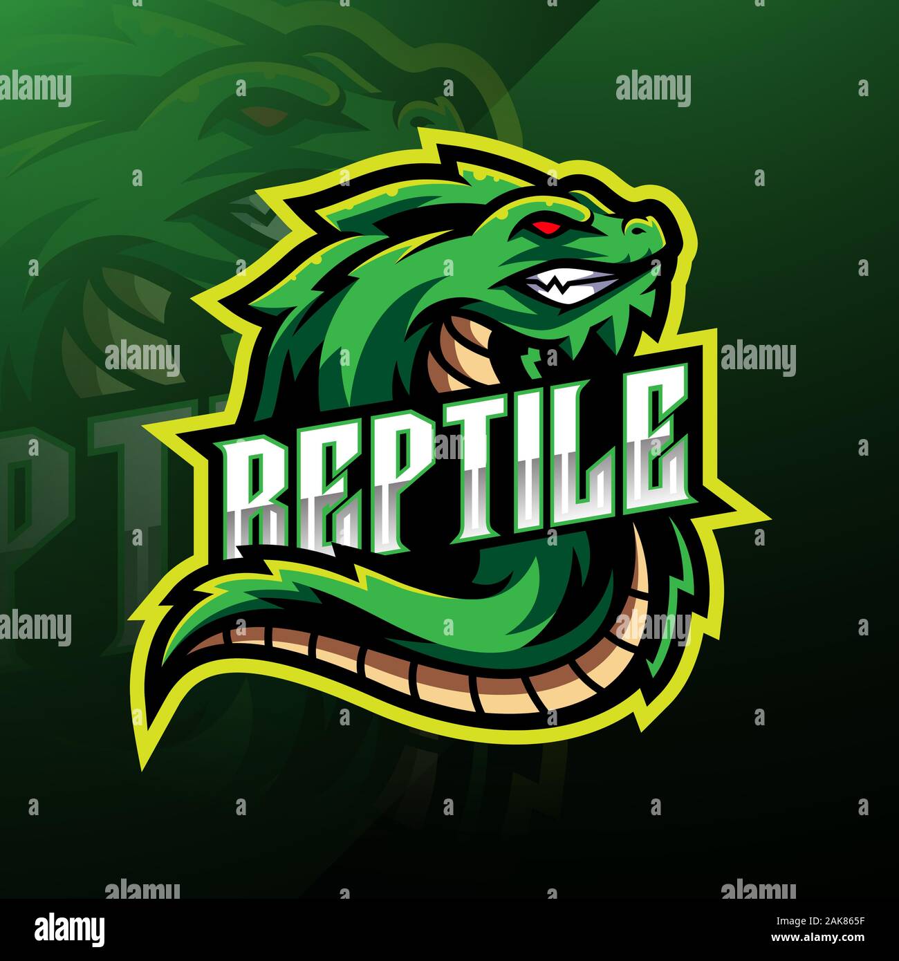 Reptile sport mascot logo design Stock Vector Image & Art - Alamy