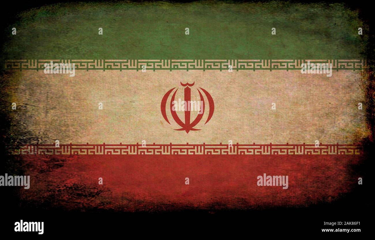 Illustration of the flag of the Islamic Republic of Iran Stock Photo ...