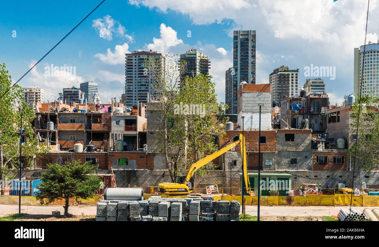 Buenos Aires, Argentina - March 7, 2019: Villa 31 shantytown slum Stock ...