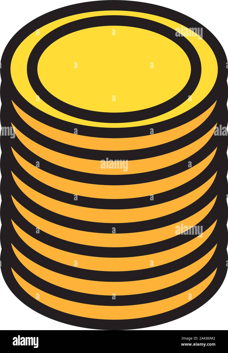 pile coins money dollars icon Stock Vector Image & Art - Alamy