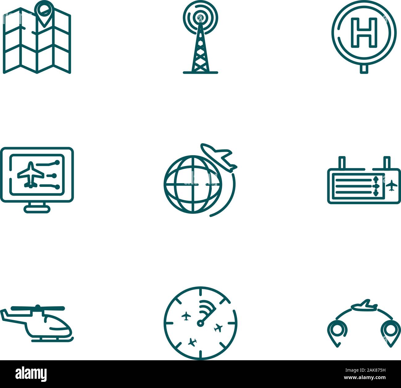 Isolated travel and airport icon set vector design Stock Vector Image ...