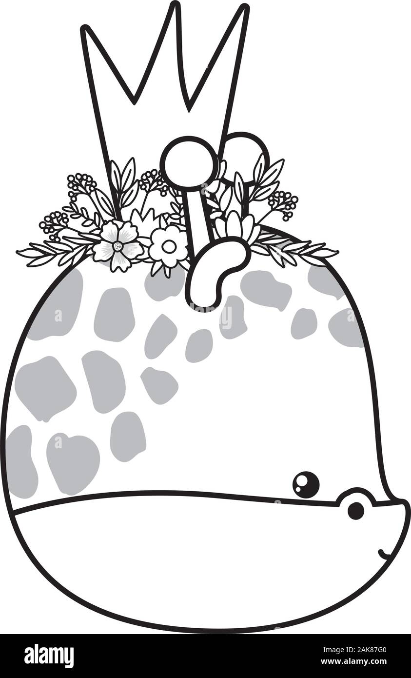 Cute giraffe with crown vector design Stock Vector Image & Art - Alamy