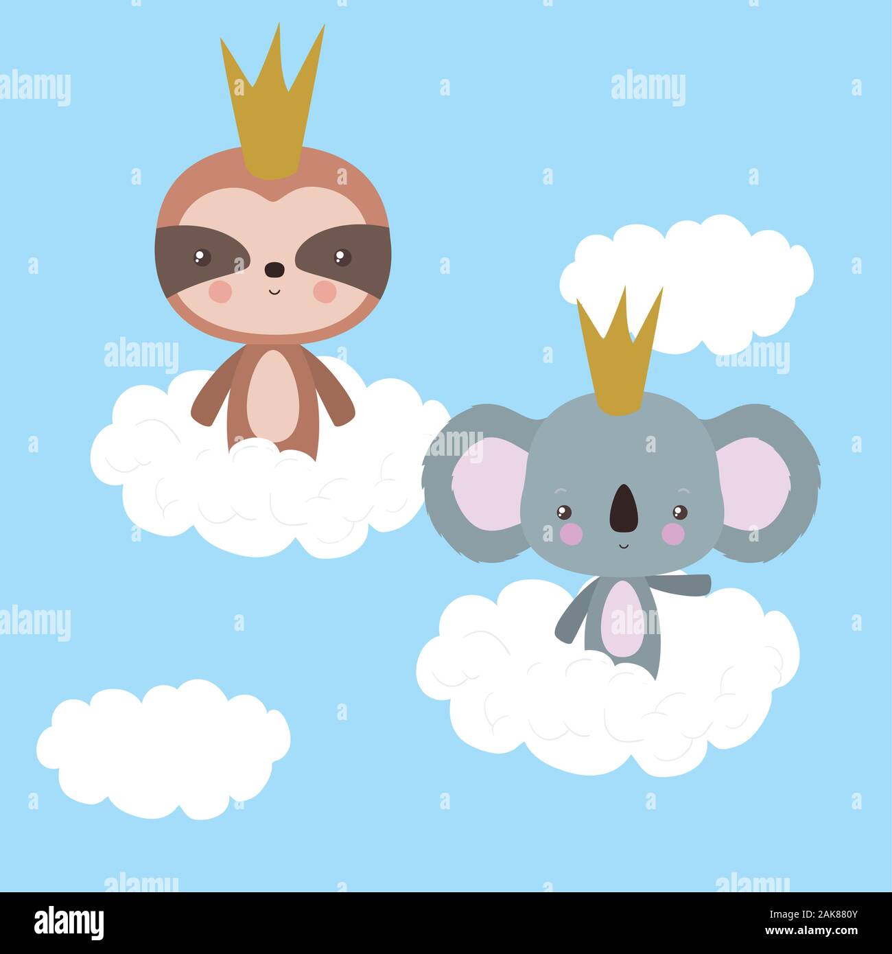 Cute sloth and koala cartoon vector design Stock Vector Image & Art - Alamy