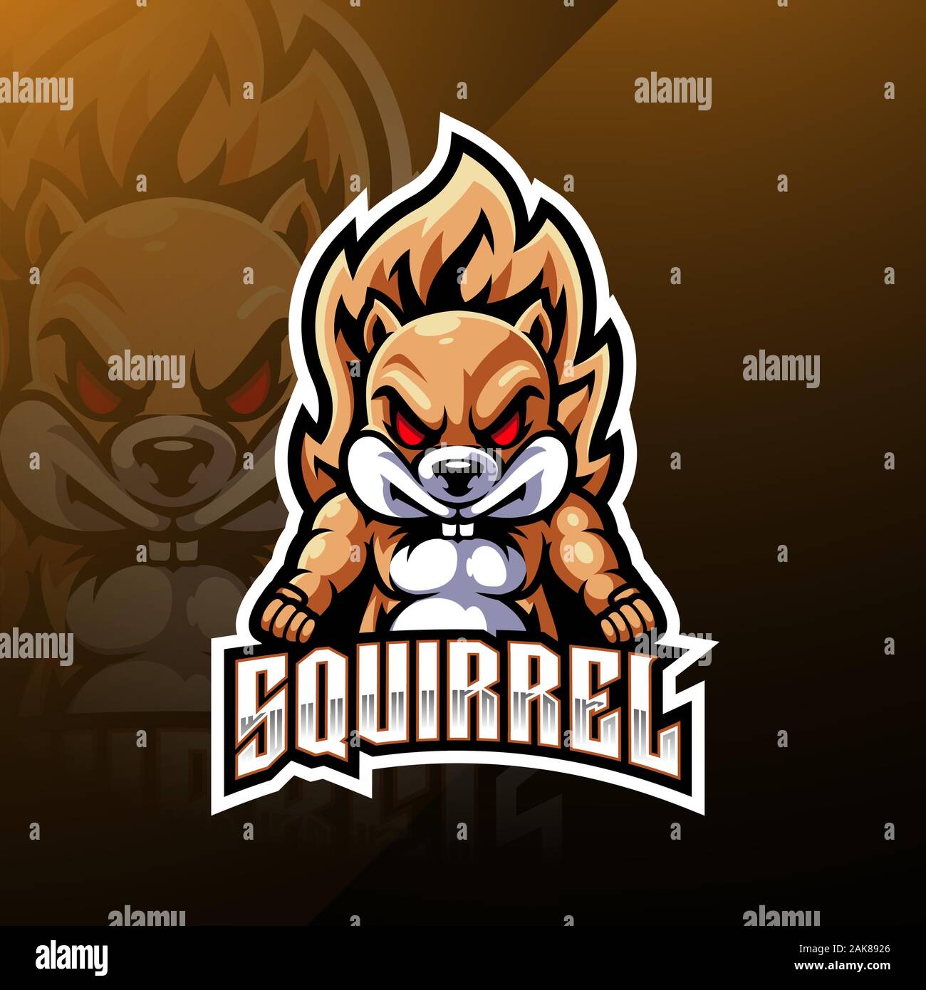 Squirrel esport mascot logo design Stock Vector Image & Art - Alamy