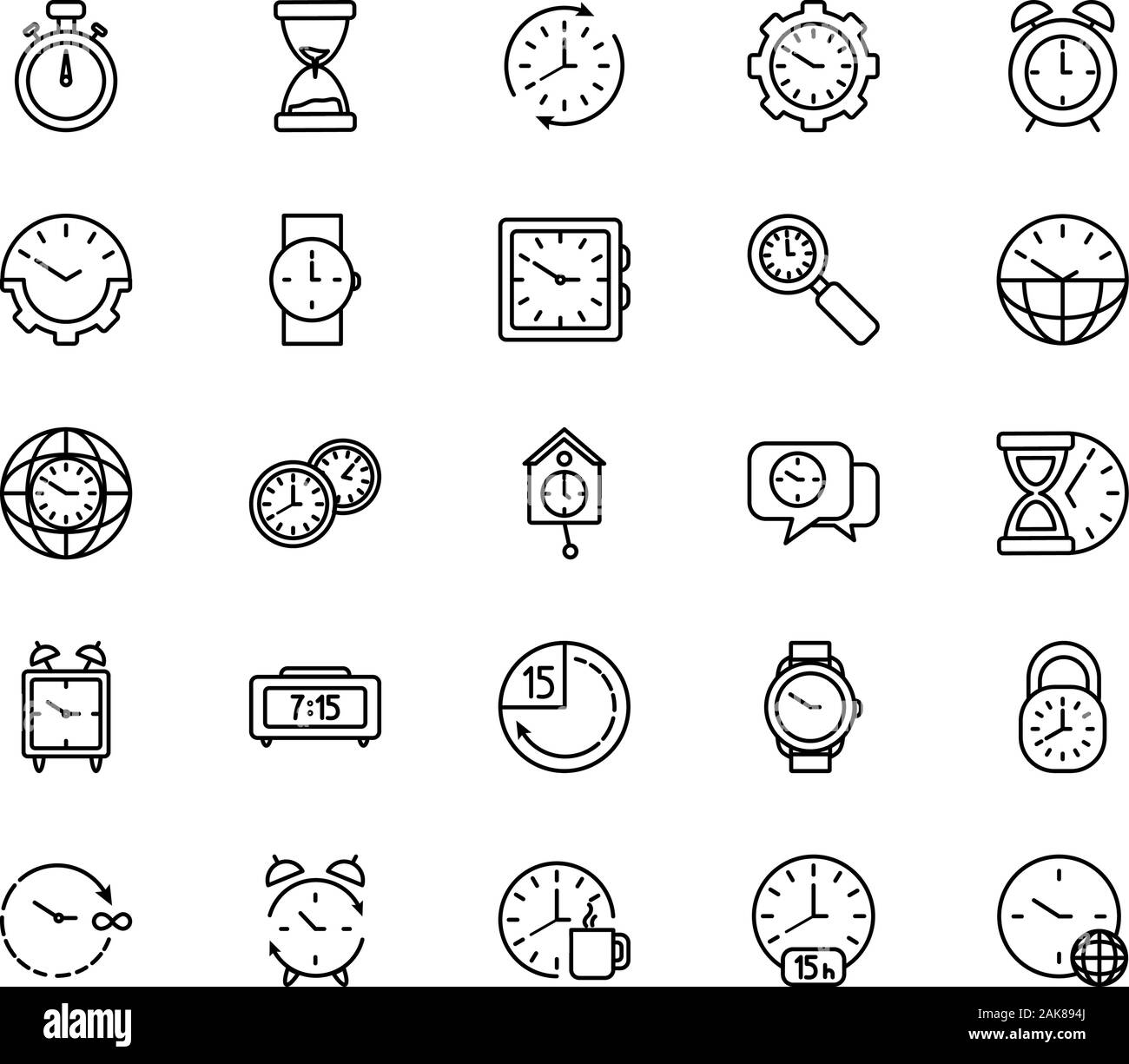 Hourglass icon time tool instrument hi-res stock photography and images ...