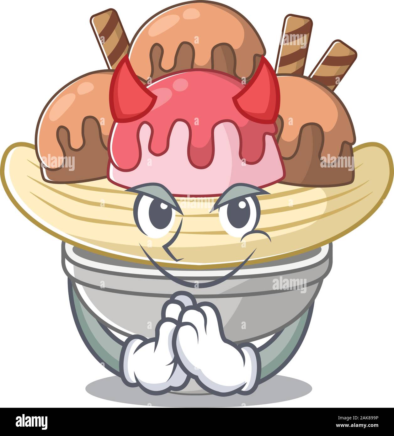 Devil banana split Cartoon in character design Stock Vector Image & Art ...