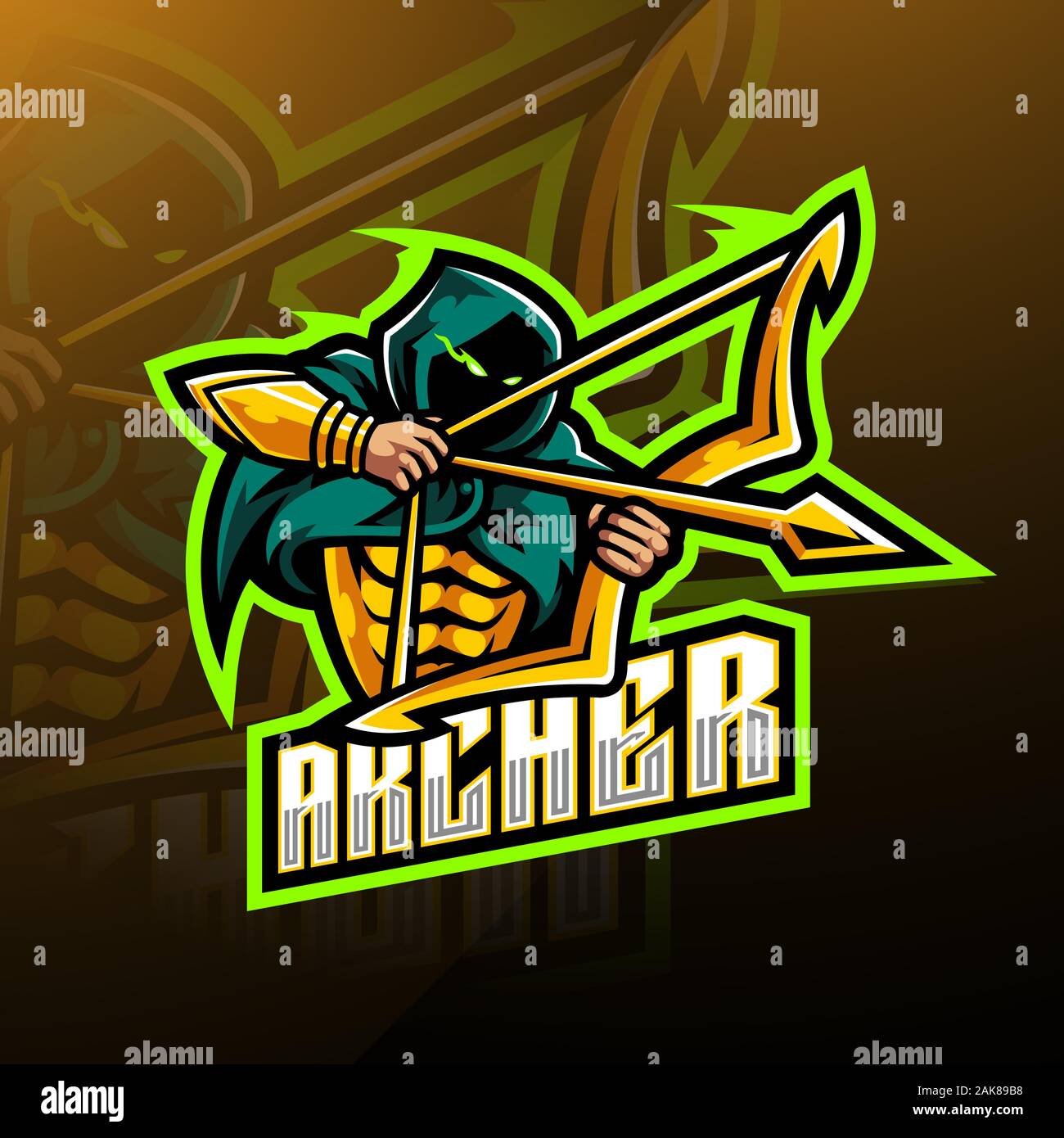 Archer esport mascot logo design Stock Vector Image & Art - Alamy