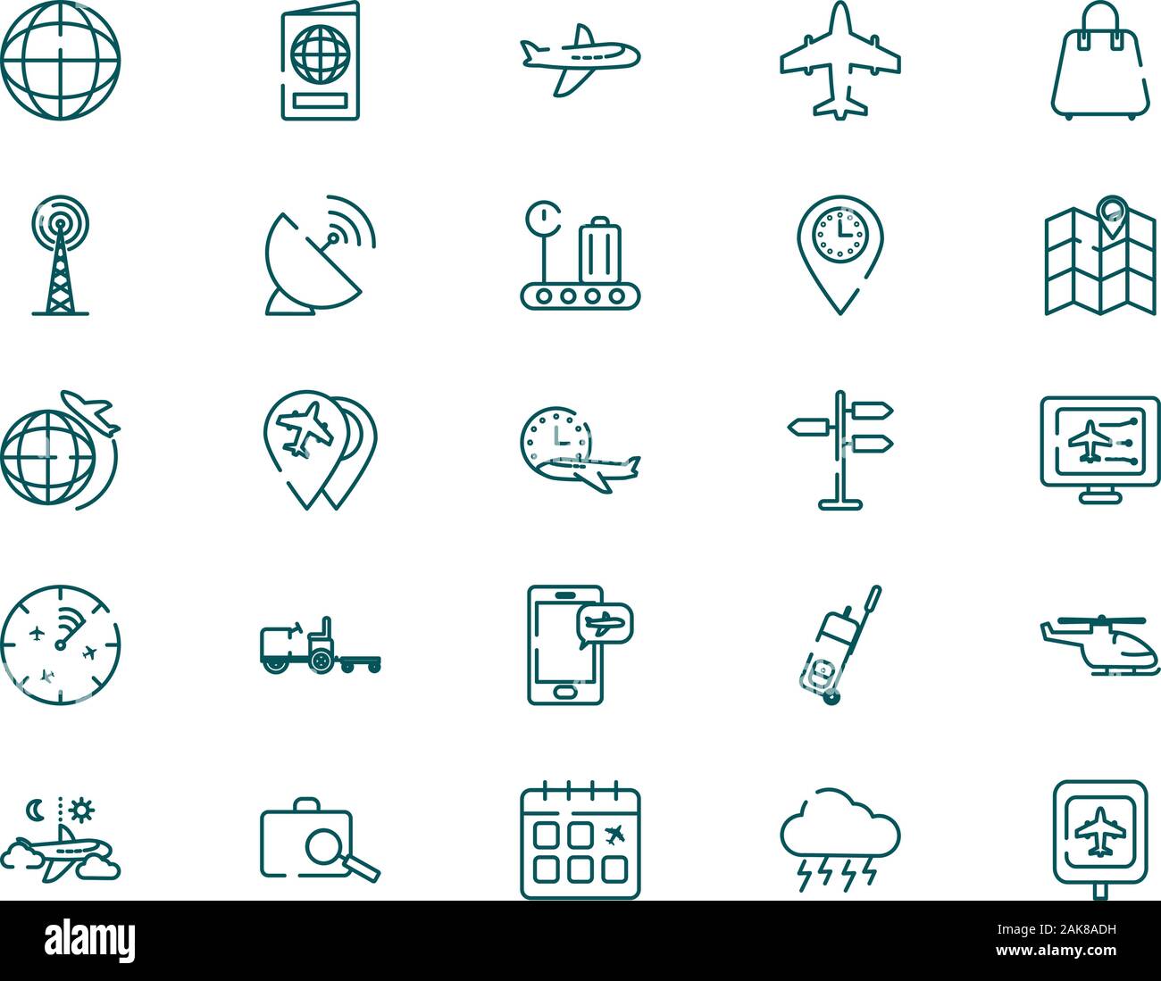 Isolated travel and airport icon set vector design Stock Vector Image ...