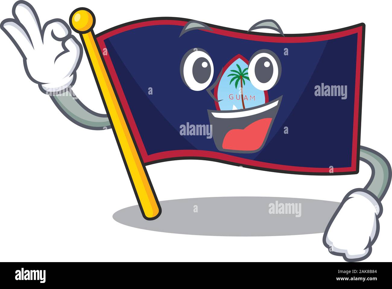 A picture of flag guam making an Okay gesture Stock Vector Image & Art ...