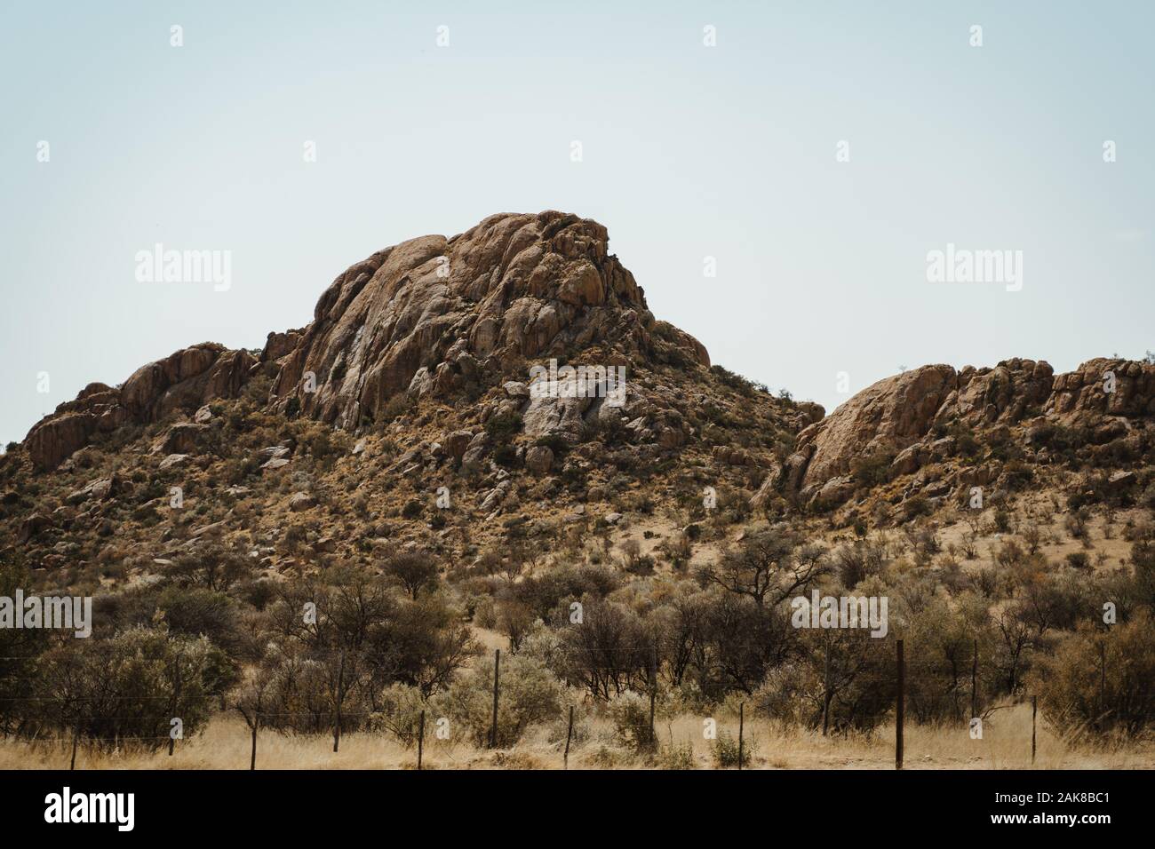 View on huge rocks and boulders of namibian mountain Stock Photo - Alamy