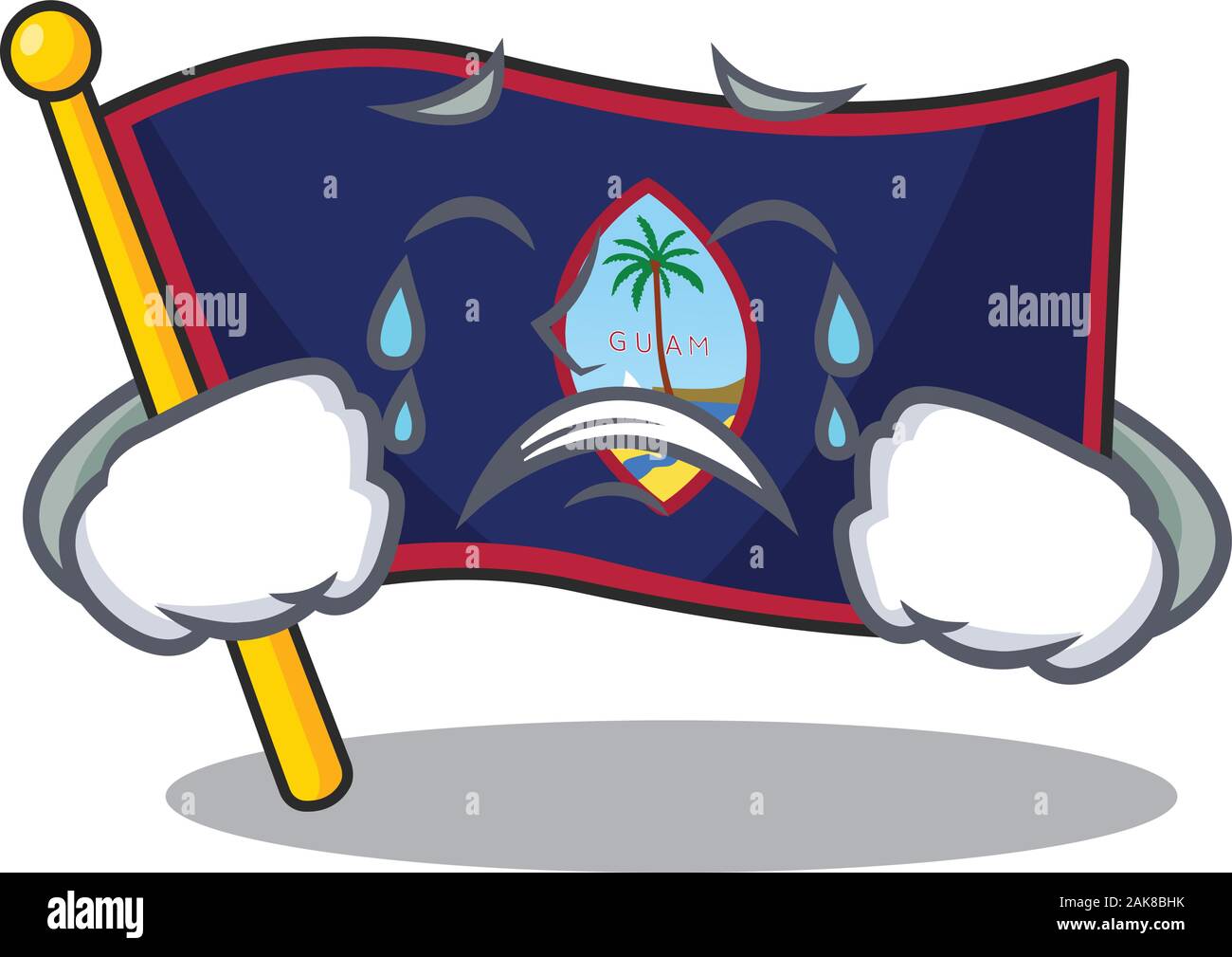 Sad of flag guam cartoon mascot style Stock Vector Image & Art - Alamy