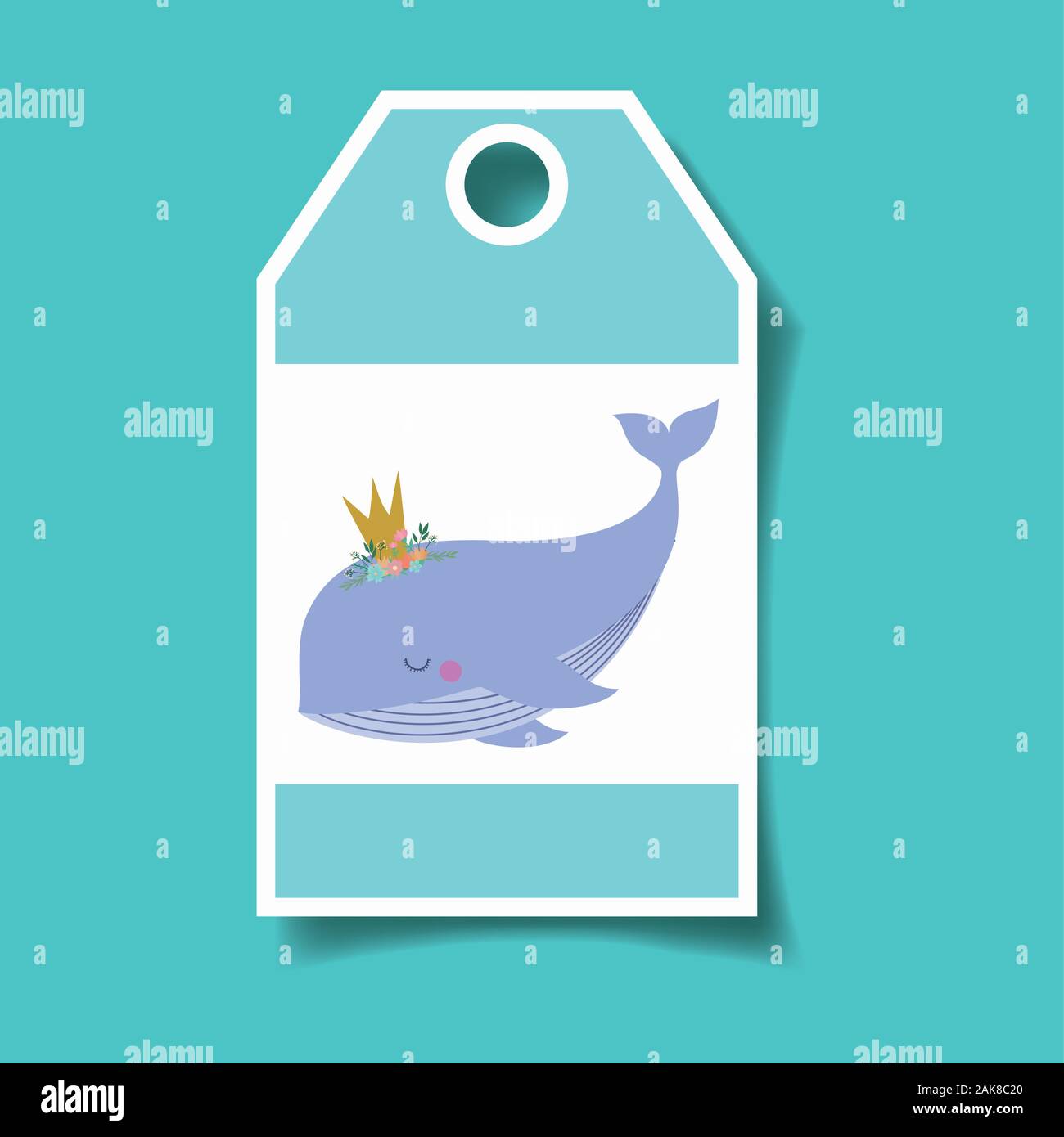 Blue whale label Stock Vector Images - Alamy